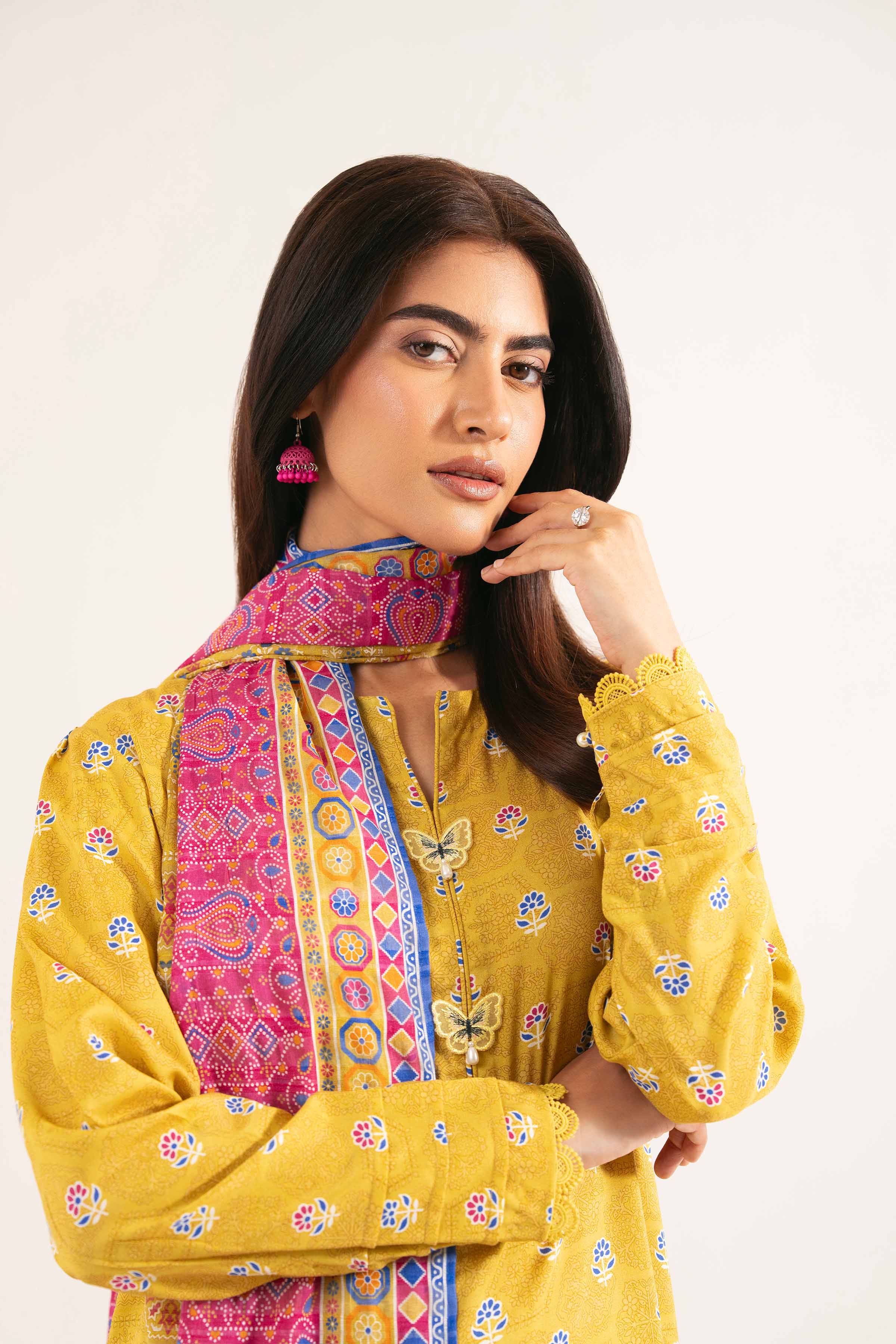 3 Piece Printed Suit Unstitched Summer 2025 Fall – NISHAT