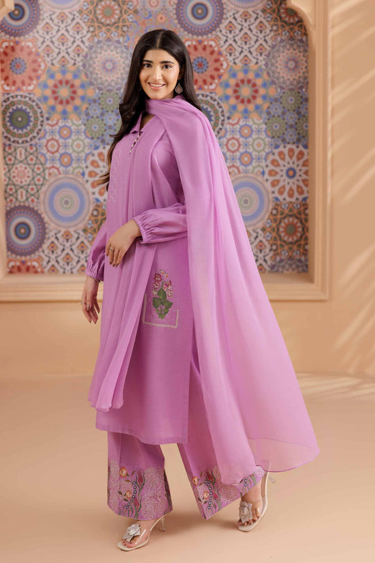 3 Piece Embroidered Suit PS25-197 Pret Cross Season Edit 2025 – NISHAT